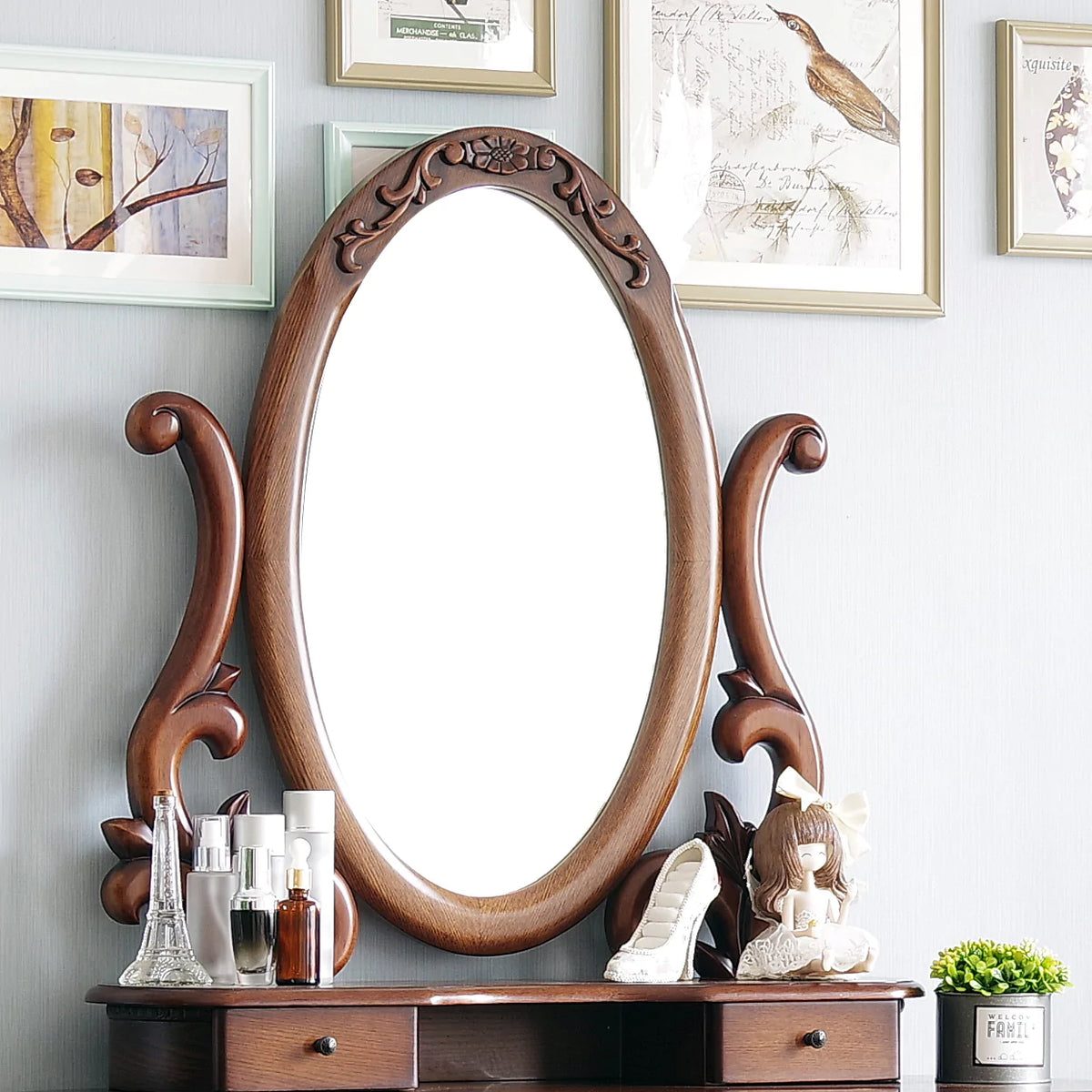 TAYLOR SHERATON American Dressing Table Solid Wood Bedroom Vanity Tabl ...