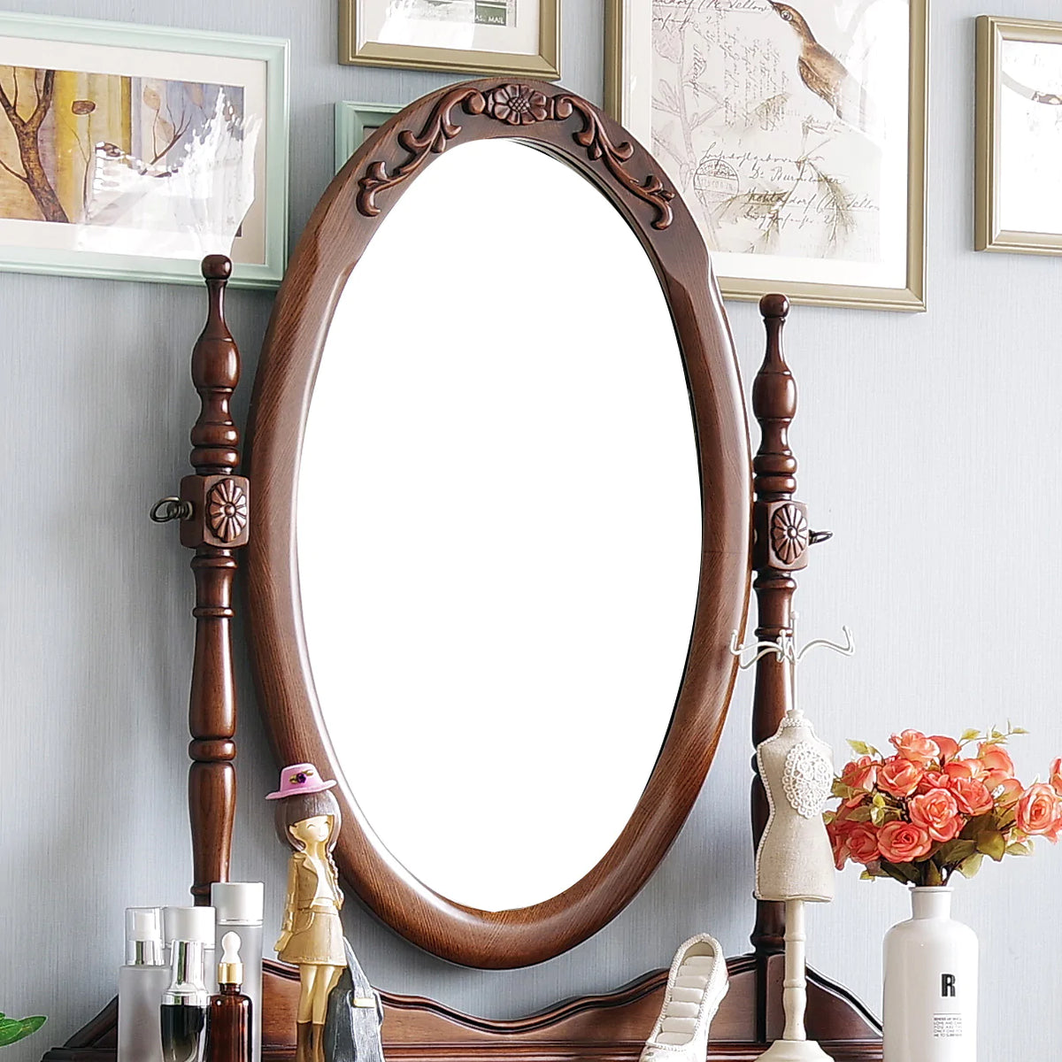 TAYLOR SHERATON American Dressing Table Solid Wood Bedroom Vanity Tabl ...